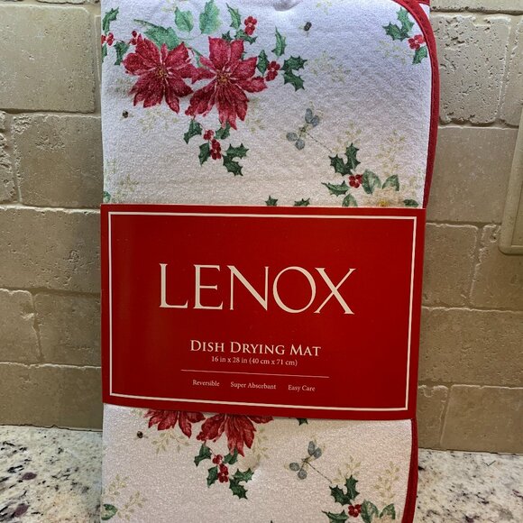 Lenox | Kitchen | Lenox Dish Drying Mat Butterfly Meadow Poinsettia ...